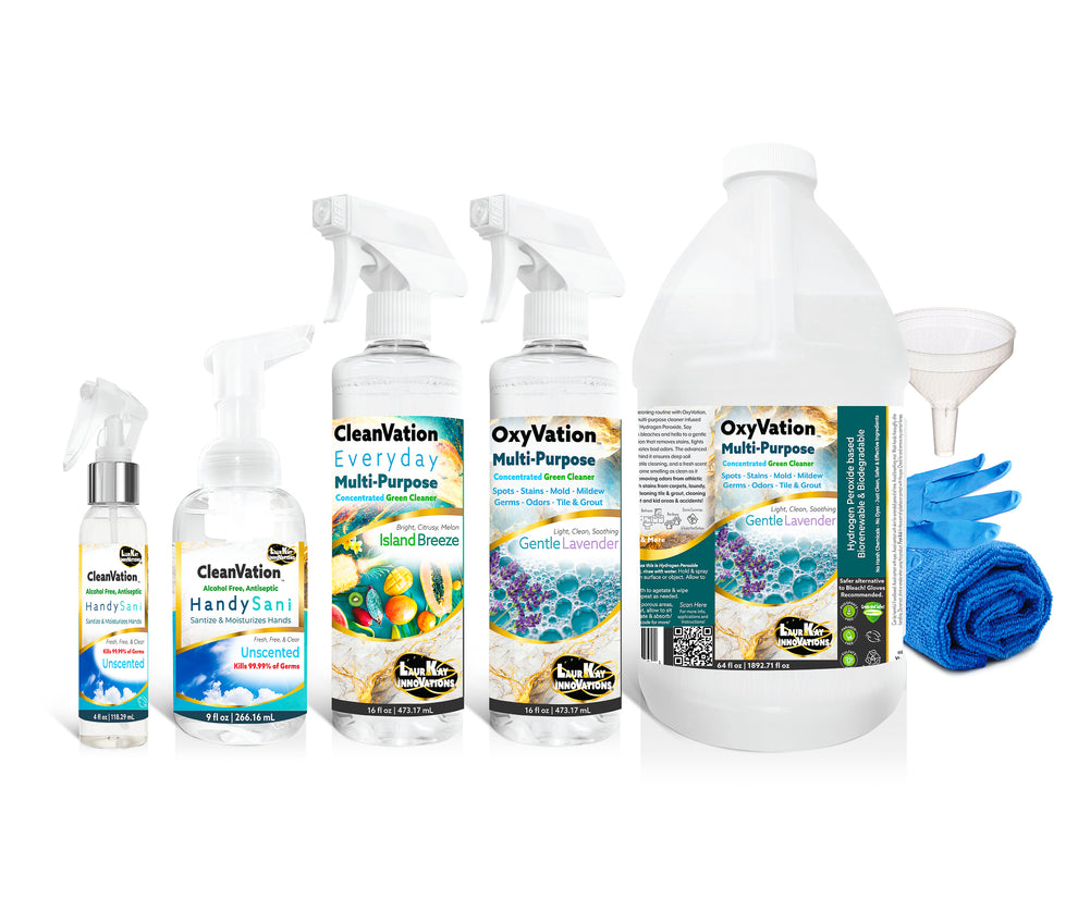 OxyVation™ 5 in 1 Germ & Virus Fighting Green Cleaning Kit w/FDA Appro